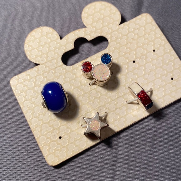 Disney | Jewelry | Disney Theme Park Redwhiteblue Mickey Mouse Charms ...